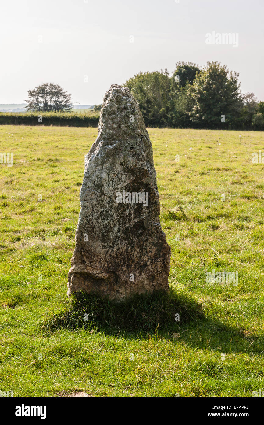 DULOE STONE CIRCLE, DULOE, CORNWALL, BRONZE AGE, ENGLAND, BRITAIN Stock ...