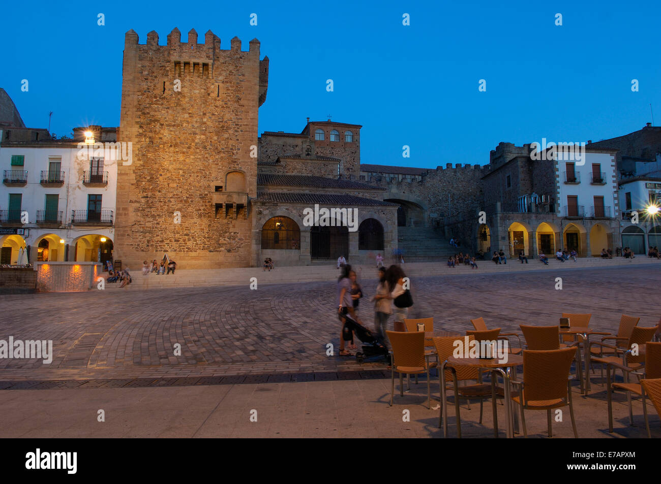 Caceres, Main Square, Old Town, Plaza Mayor, UNESCO world Heritage site ...