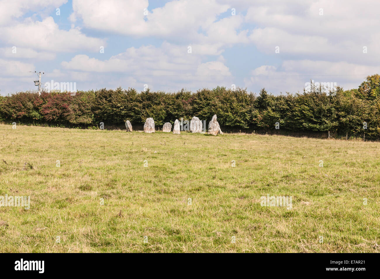 DULOE STONE CIRCLE, DULOE, CORNWALL, BRONZE AGE, ENGLAND, BRITAIN Stock ...