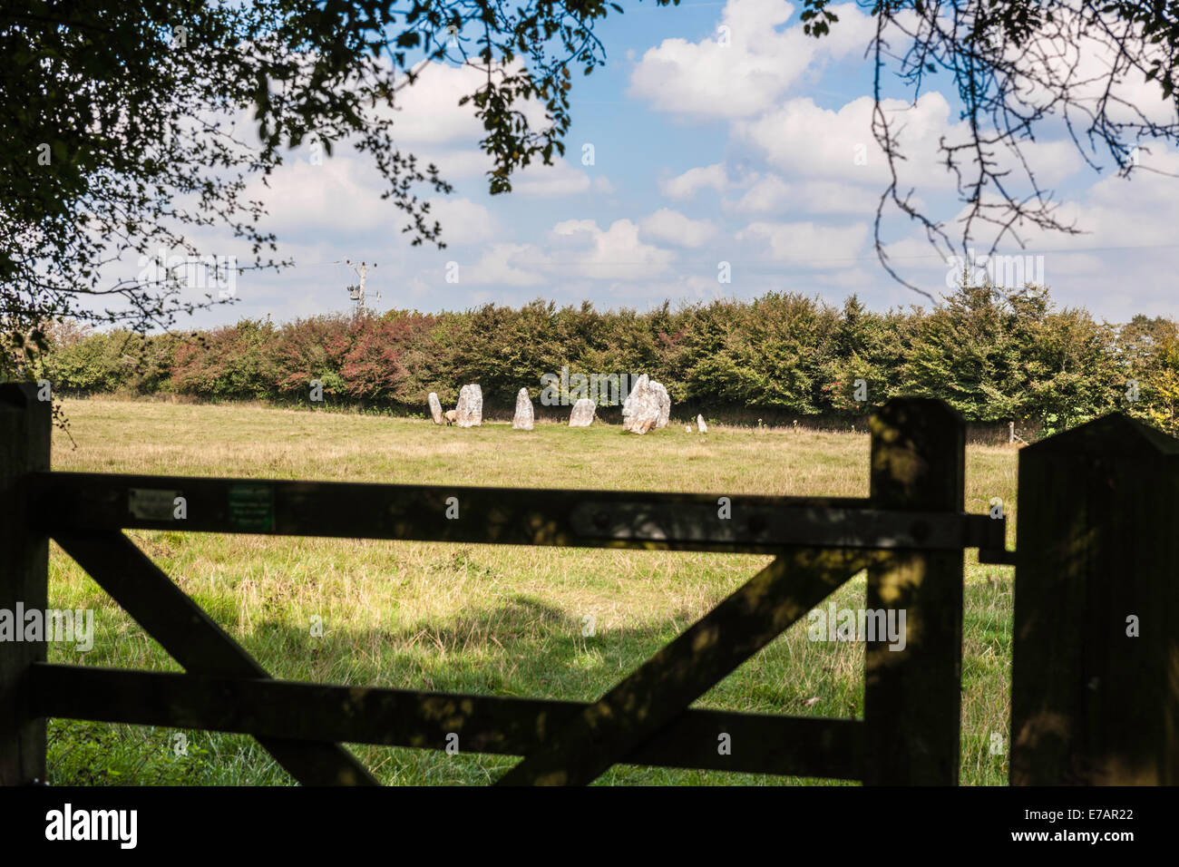 DULOE STONE CIRCLE, DULOE, CORNWALL, BRONZE AGE, ENGLAND, BRITAIN Stock ...