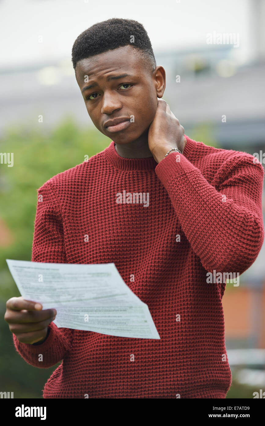 Teenage Boy Disappointed With Exam Results Stock Photo - Alamy Teenage Boy Disappointed With Exam Results Stock Photo - Alamy