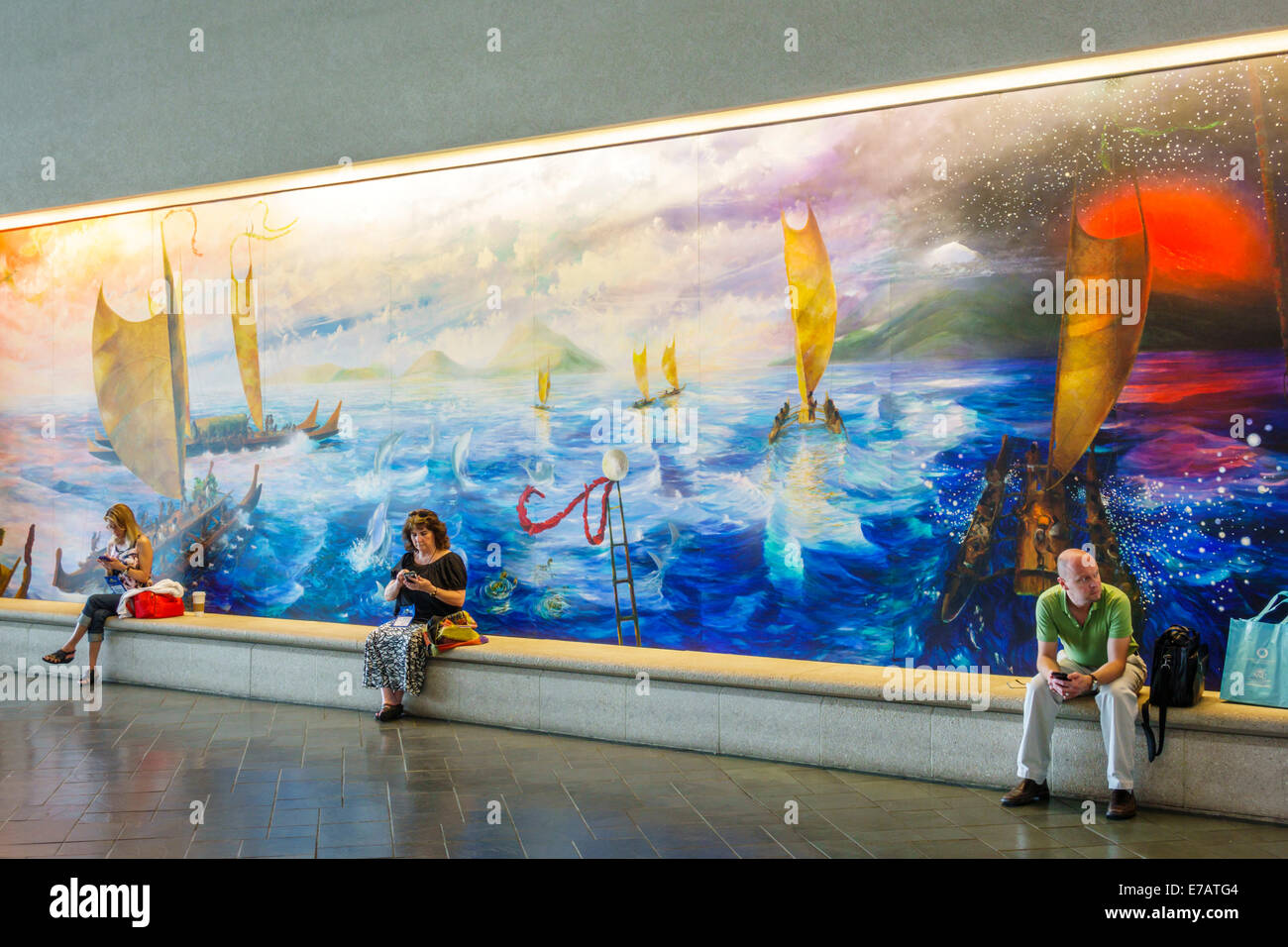 Hawaii,Hawaiian,Oahu,Honolulu,Convention Center,centre,interior inside ...