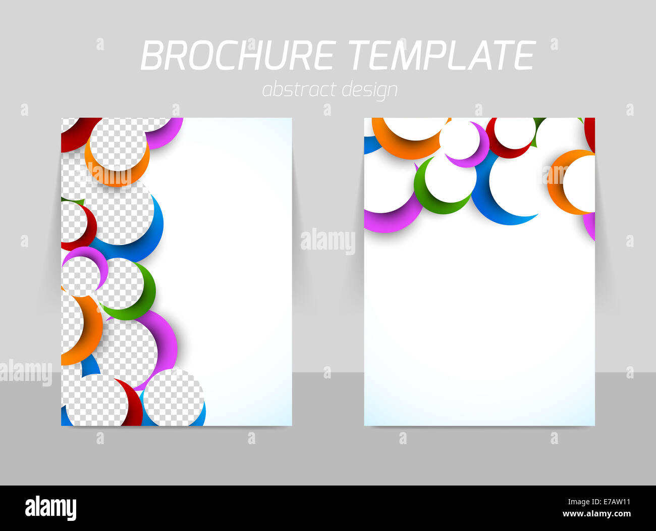 Back and front flyer template design Stock Photo - Alamy