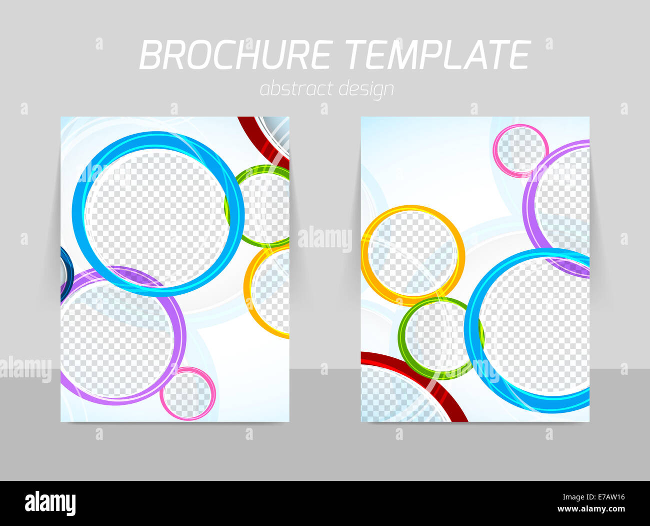 Back and front flyer template design Stock Photo - Alamy