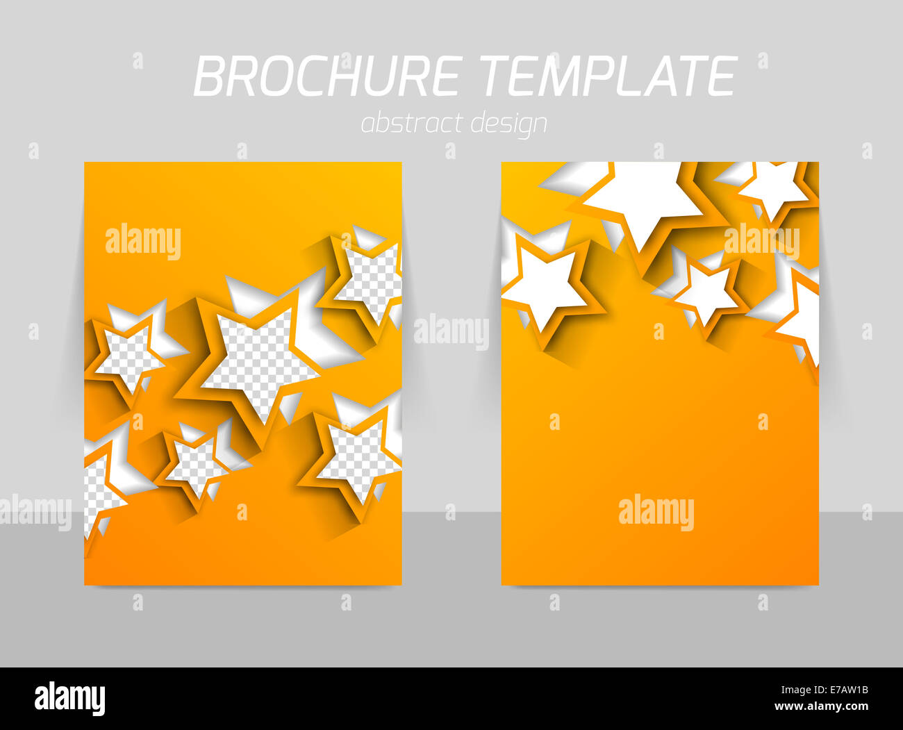 Back and front flyer template design Stock Photo - Alamy