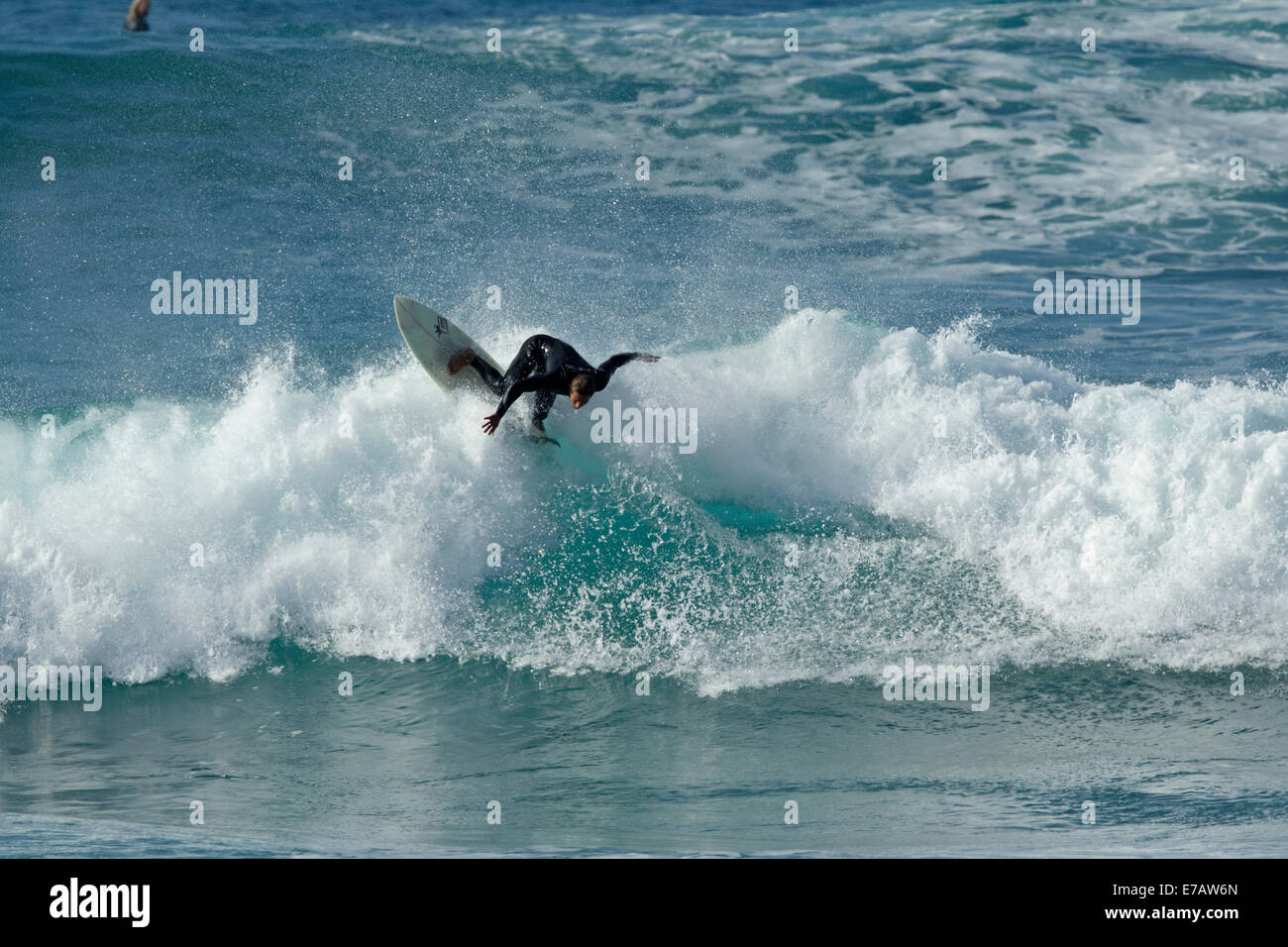 Surfer falling into sea hi-res stock photography and images - Alamy
