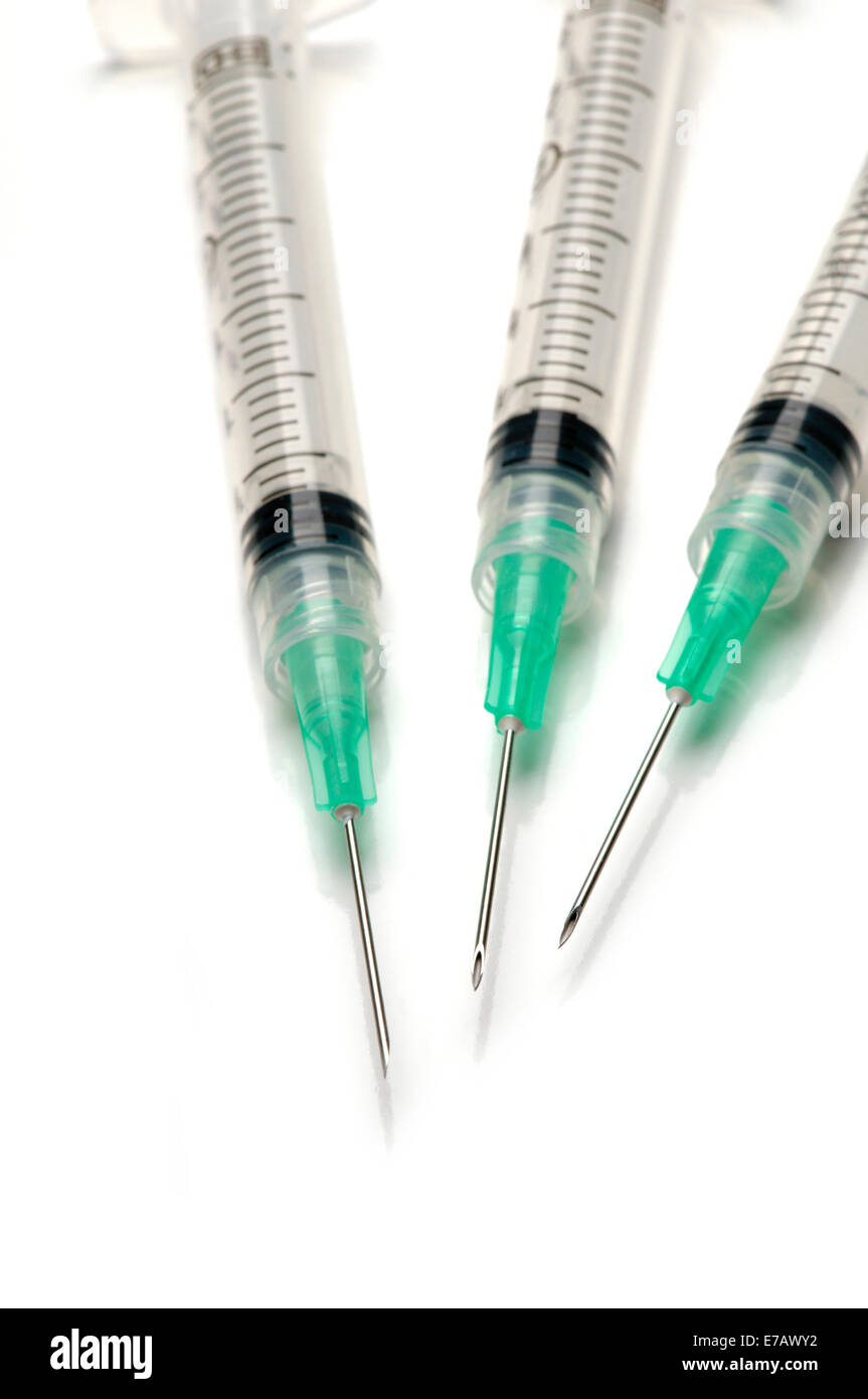 Medical syringes Cut Out Stock Images & Pictures - Alamy