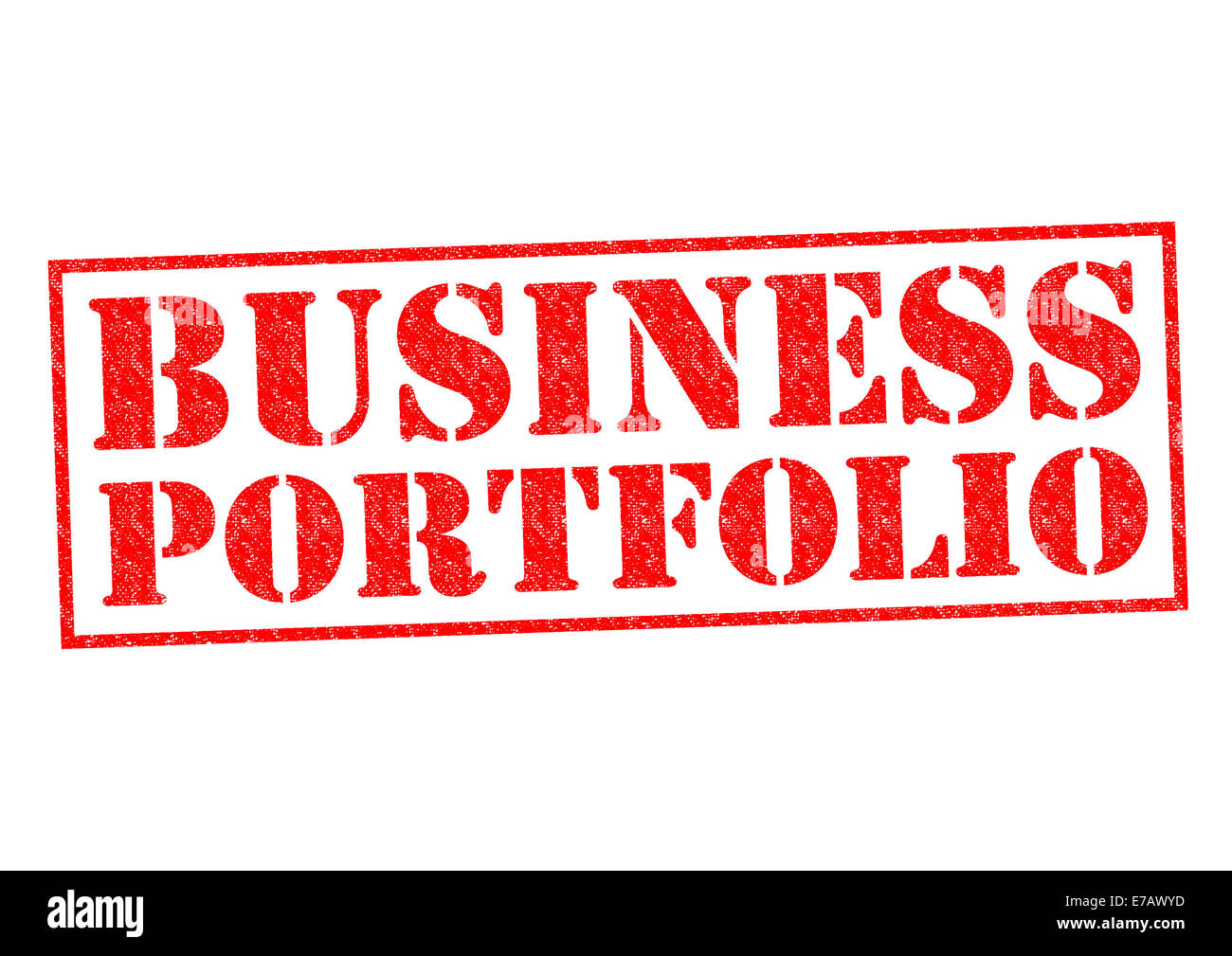 BUSINESS PORTFOLIO red Rubber Stamp over a white background Stock Photo ...