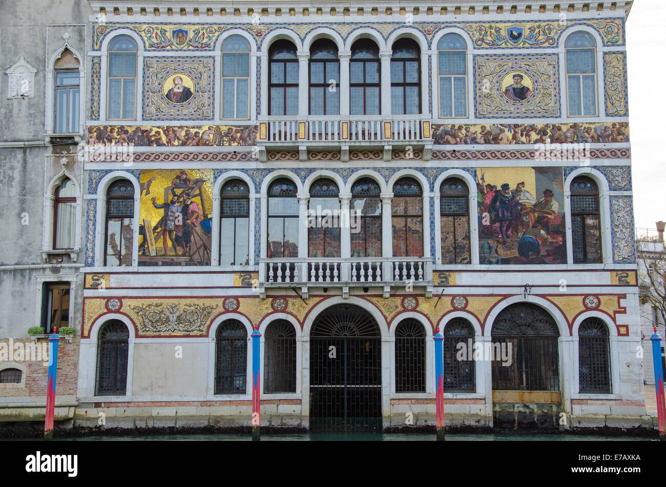 Italy, Venice, Canal Grande, Villa Barbarigo, 16th century building ...
