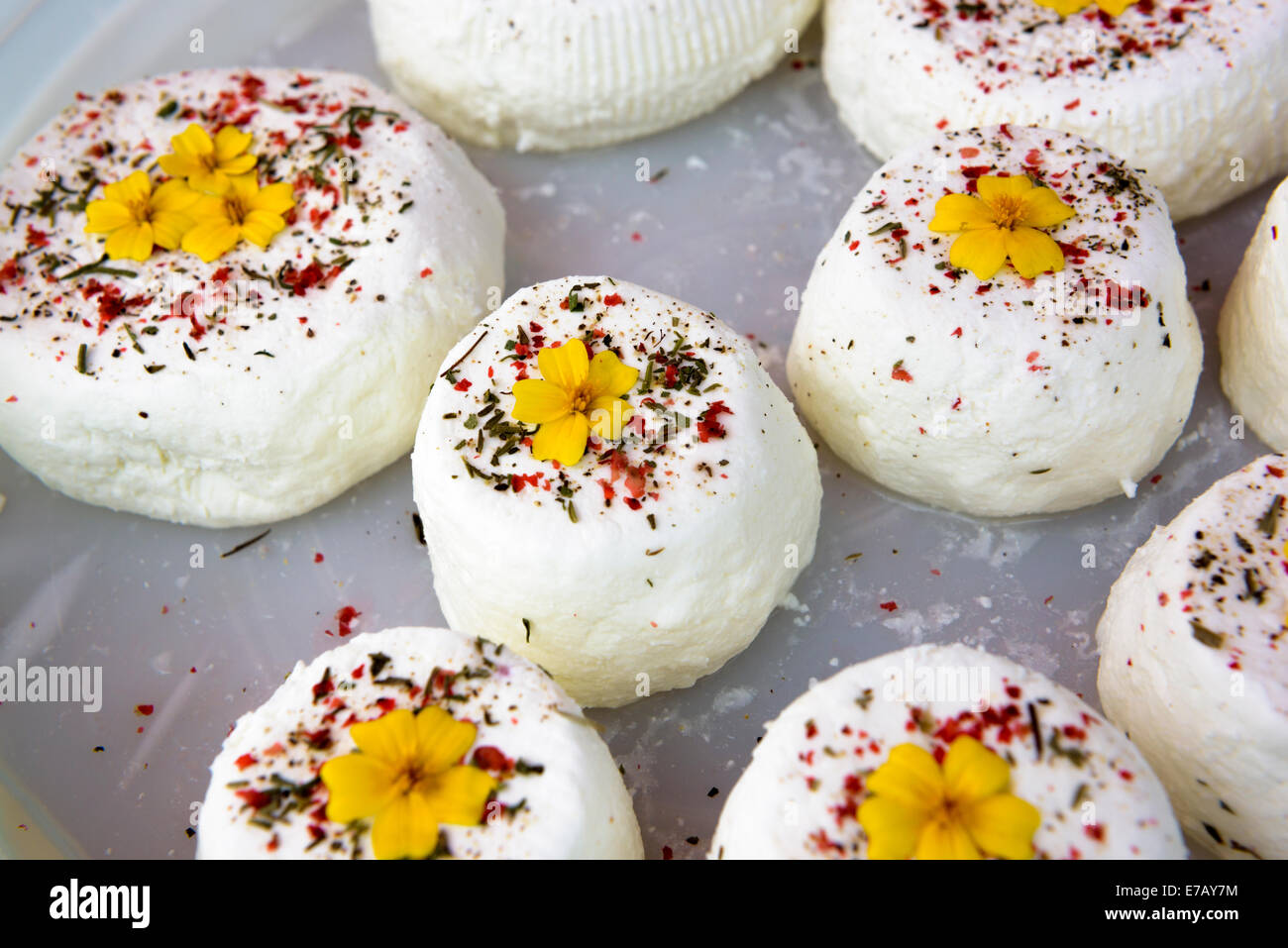 Goat milk cheese saffron hi-res stock photography and images - Alamy