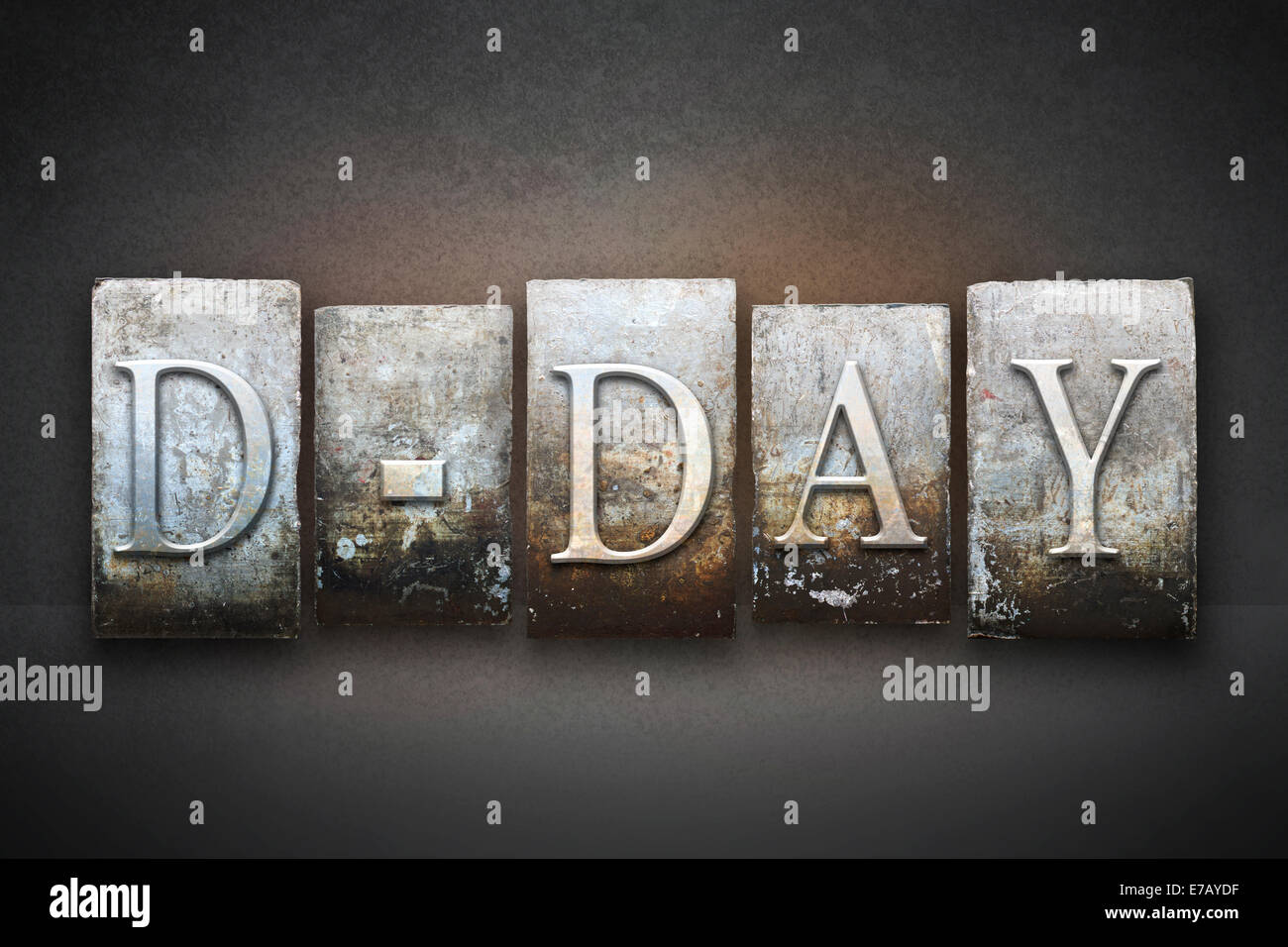 The event D-DAY written in vintage letterpress type Stock Photo - Alamy