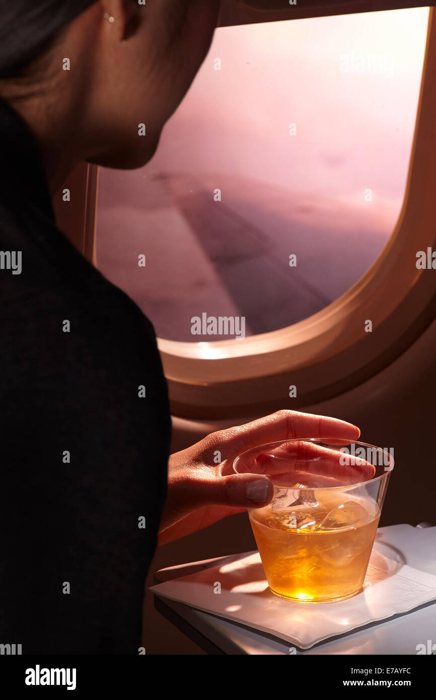 Airplane tray and drink hi-res stock photography and images - Alamy