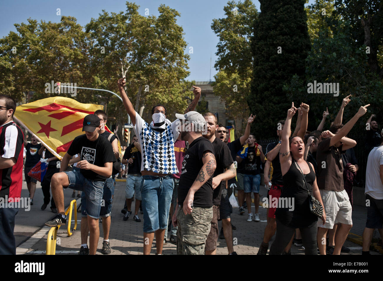 Barcelona protest independance hi-res stock photography and images - Alamy