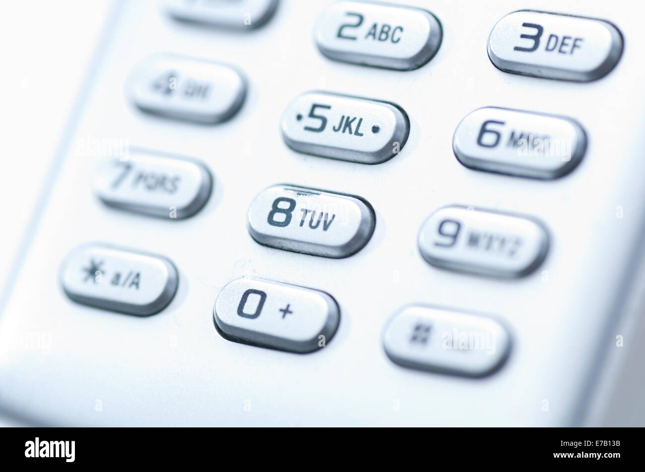 Keypad detail of an old fashioned used cellphone Stock Photo - Alamy