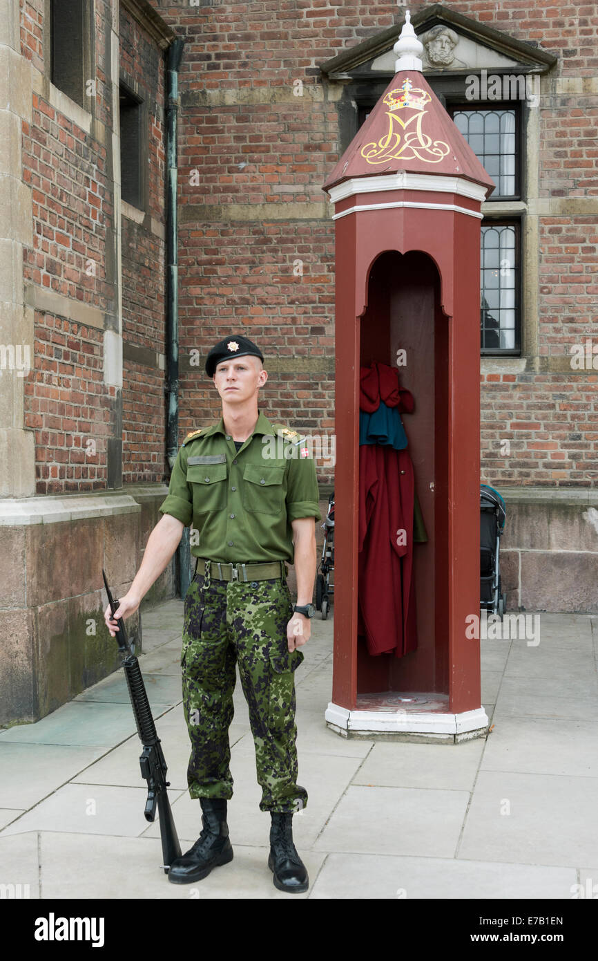 Danish Life Guard at Rosenborg Castle, Copenhagen, Denmark Stock Photo ...
