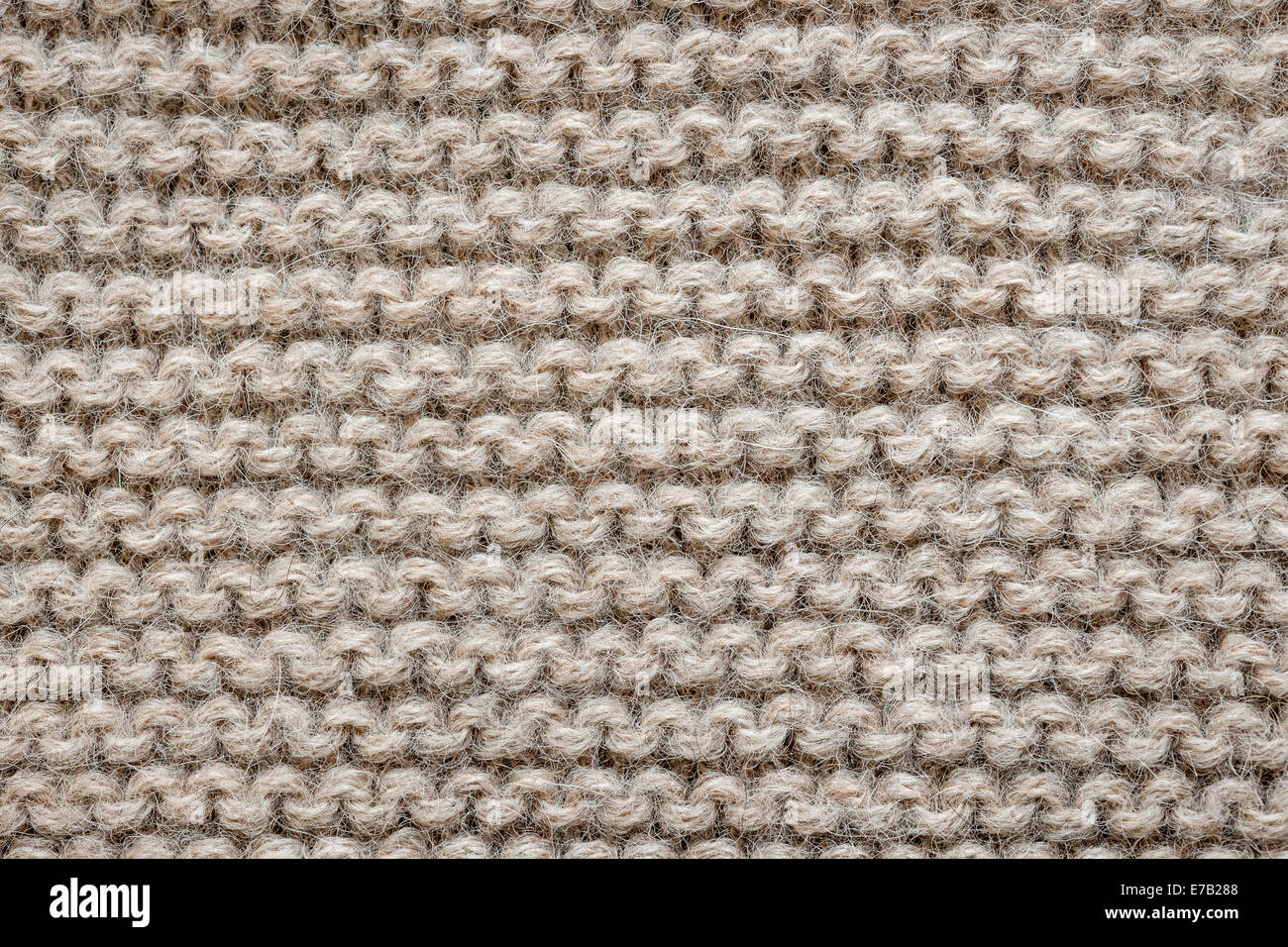 Knit texture of undyed natural brown alpaca wool knitted fabric with ...