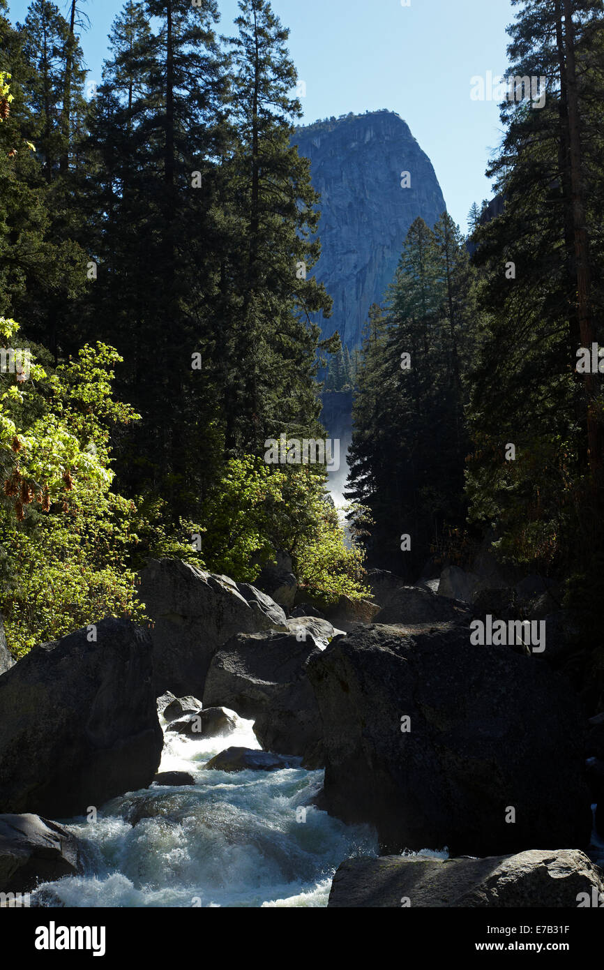 Merced River below Vernal Fall, The Mist Trail, Yosemite National Park ...