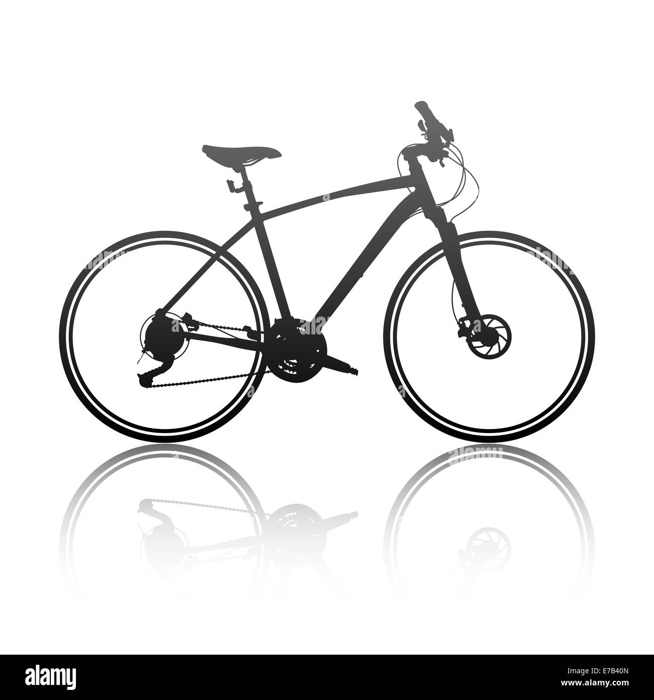 Silhouette of a hybrid bike Stock Photo - Alamy