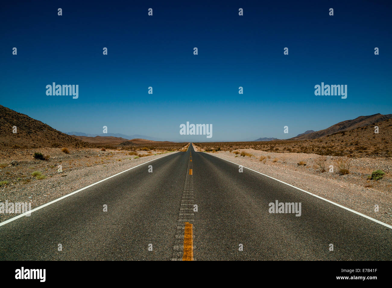 desert road highway in death valley national park Stock Photo - Alamy
