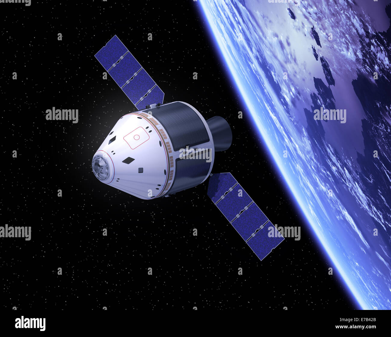 Crew Exploration Vehicle In Space Stock Photo - Alamy