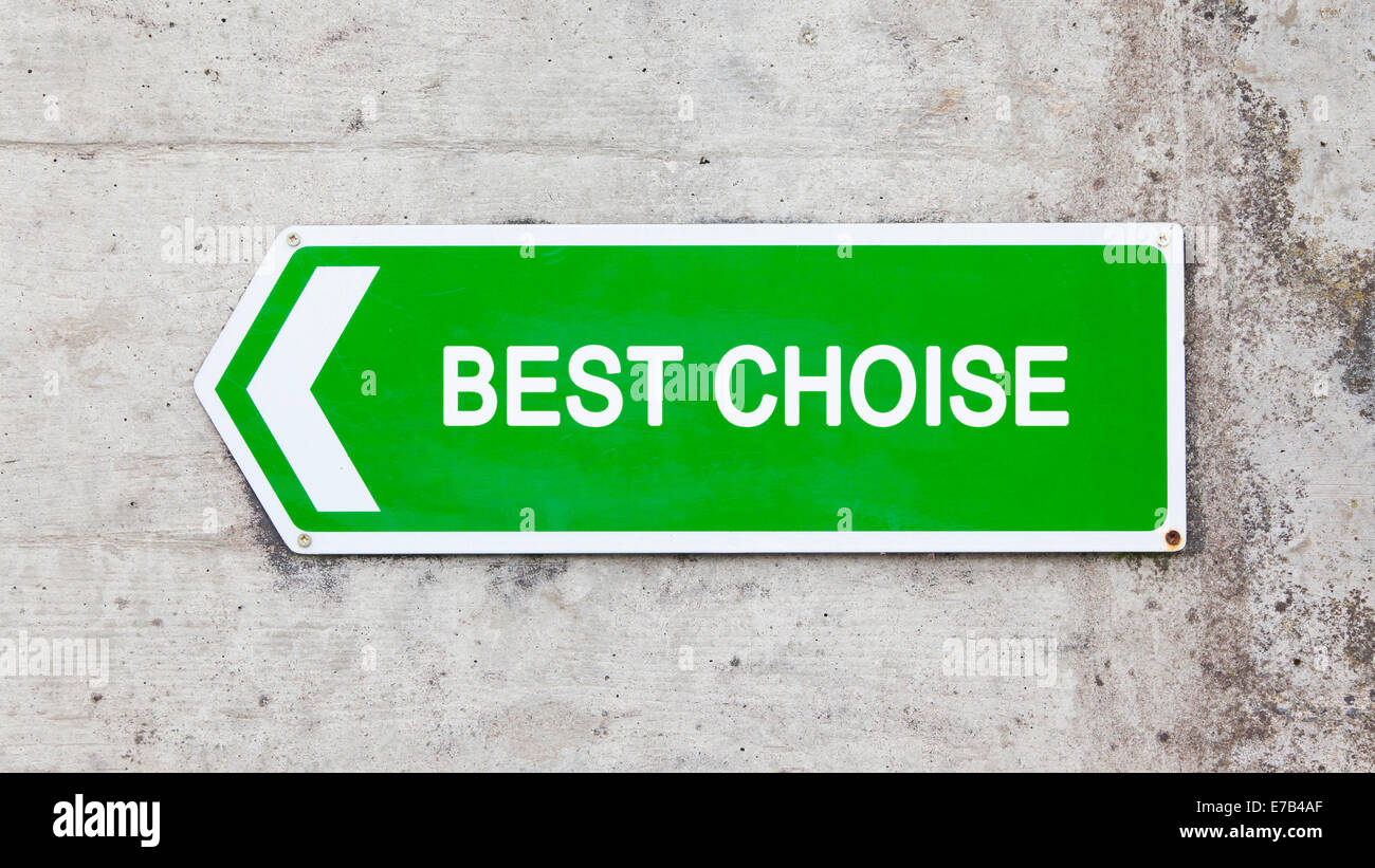 Green sign on a concrete wall - Best choise Stock Photo - Alamy