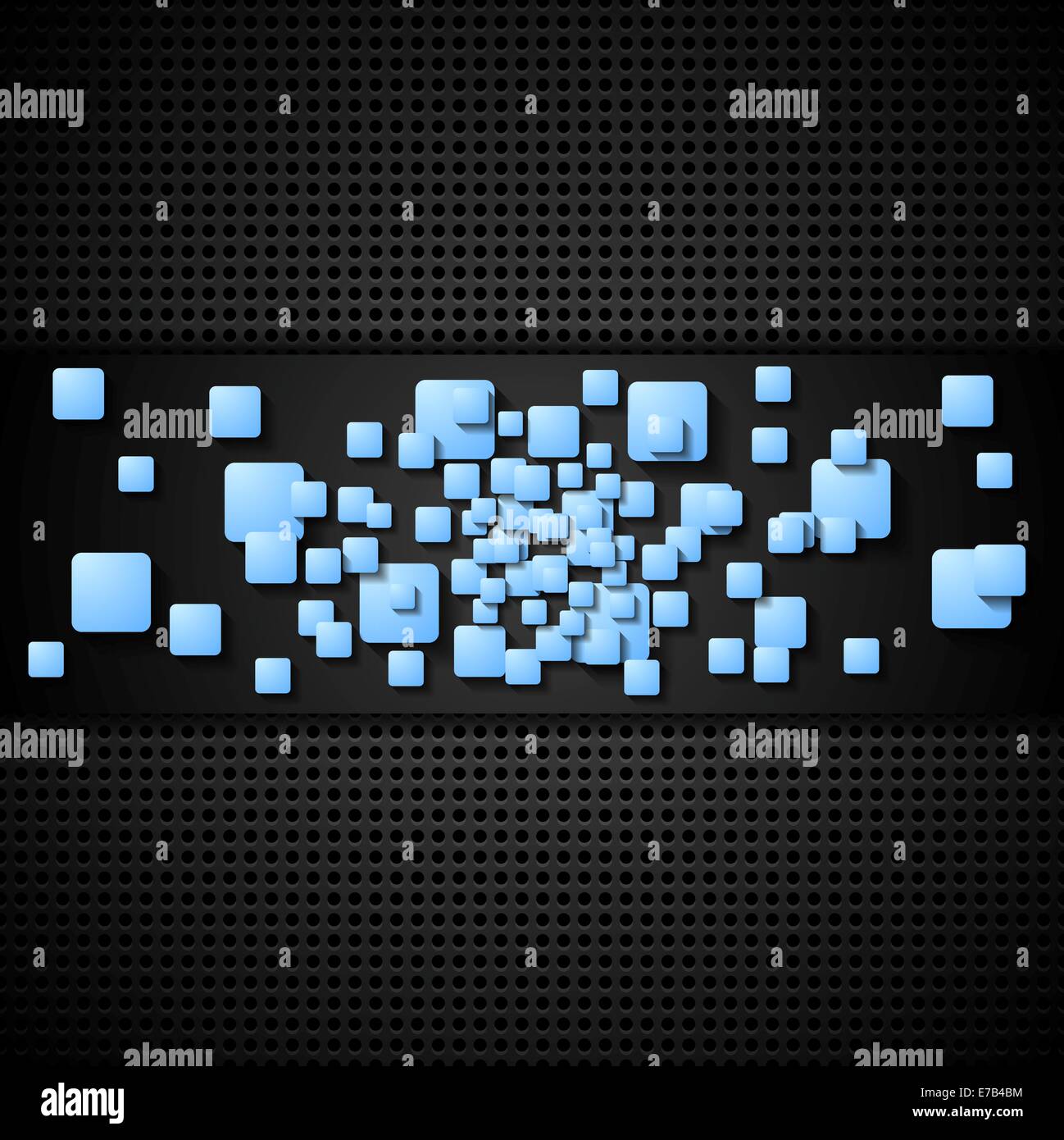 Abstract blue squares and perforated texture. Vector design Stock Photo ...