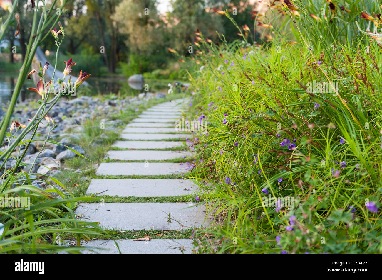 Stony Garden Path Stock Photo - Alamy