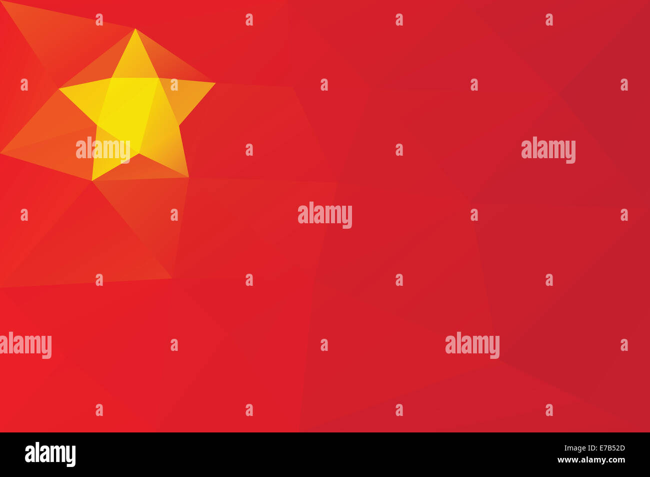 Chinese flag - triangular polygonal pattern Stock Photo - Alamy