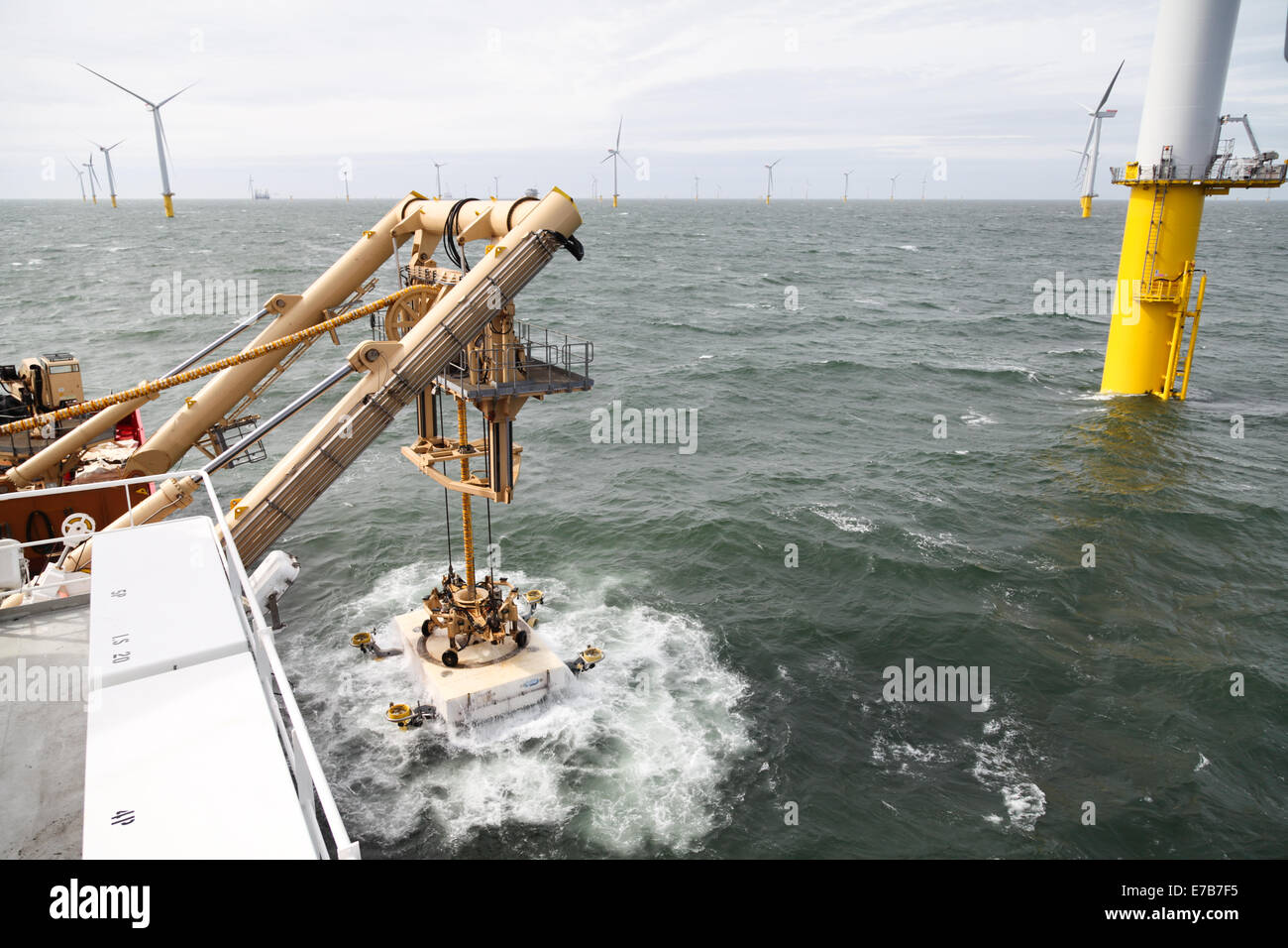 An SMD Remotely Operated Vehicle (ROV) cable trenching crawler working ...