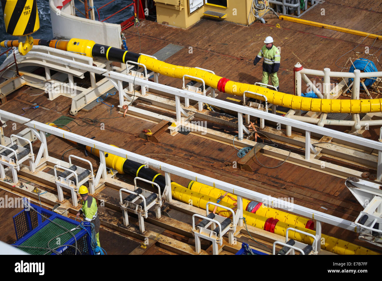 Tekmar cable protection being used on the inter-array cables on the ...