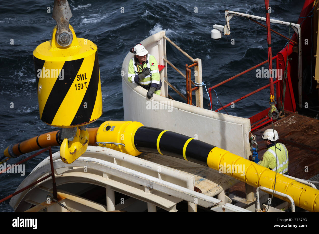 Tekmar cable protection being used on the inter-array cables on the ...