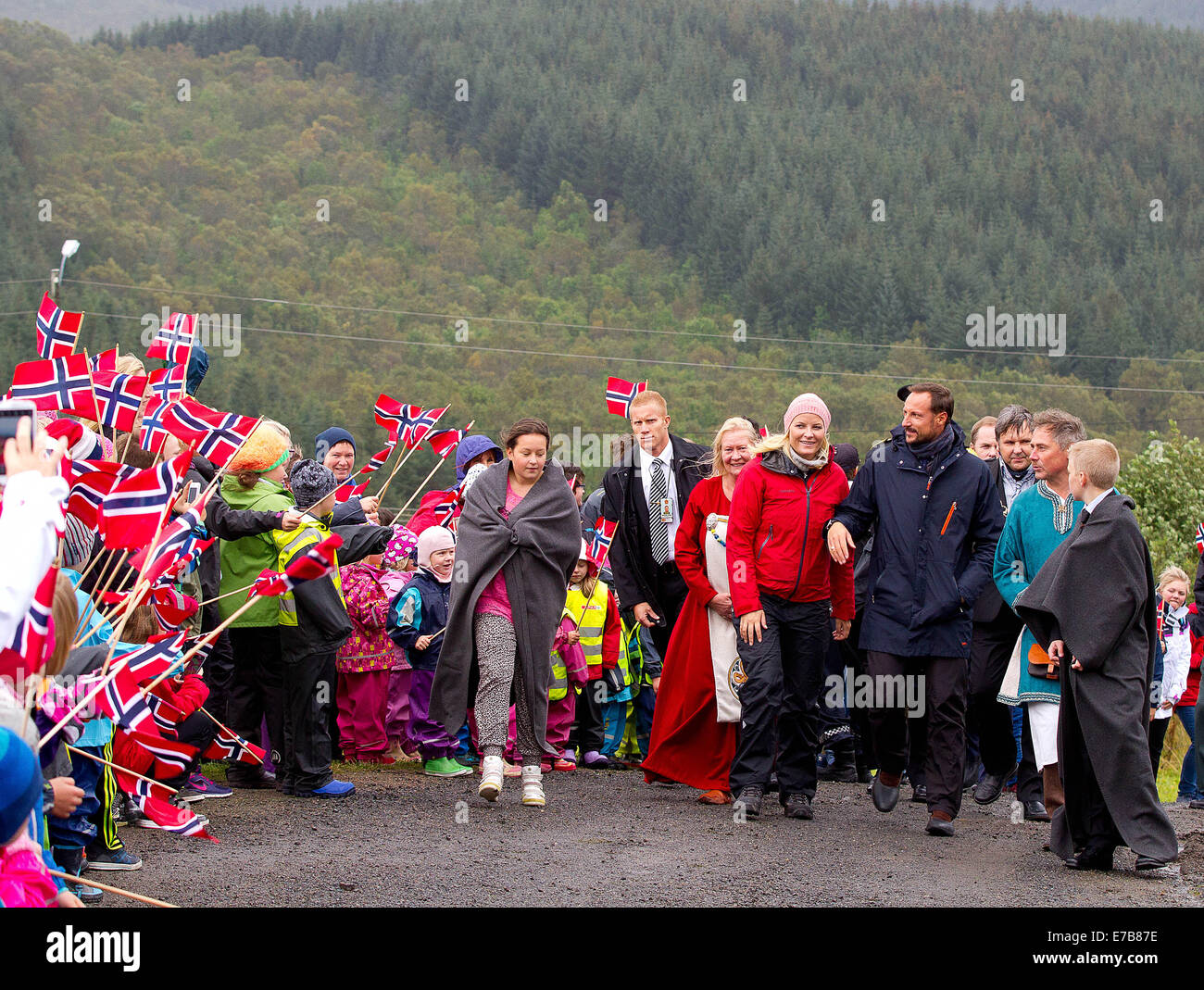 Leknes, Norway. 11th Sep, 2014. Norwegian Crown Princess Mette-Marit ...