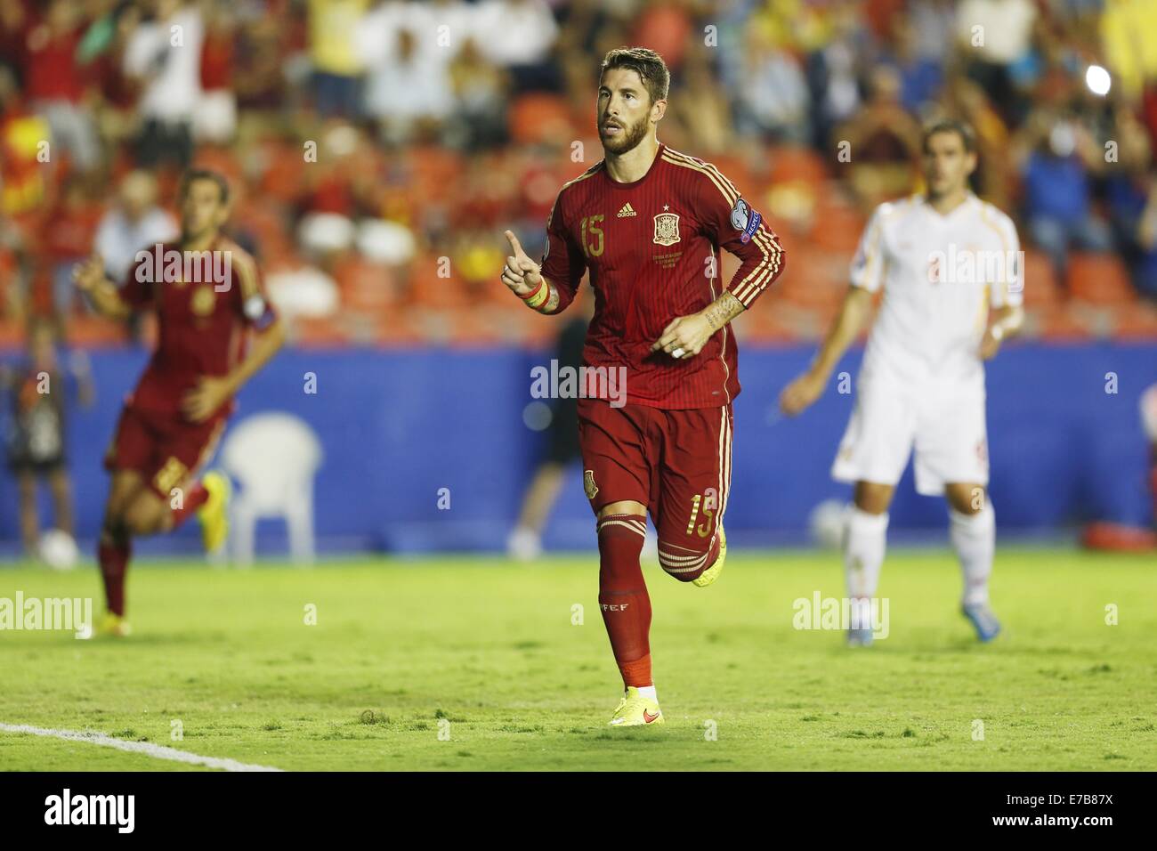 the Ciutat de Valencia Stadium, Valencia, Spain. 8th Sep, 2014. Sergio ...
