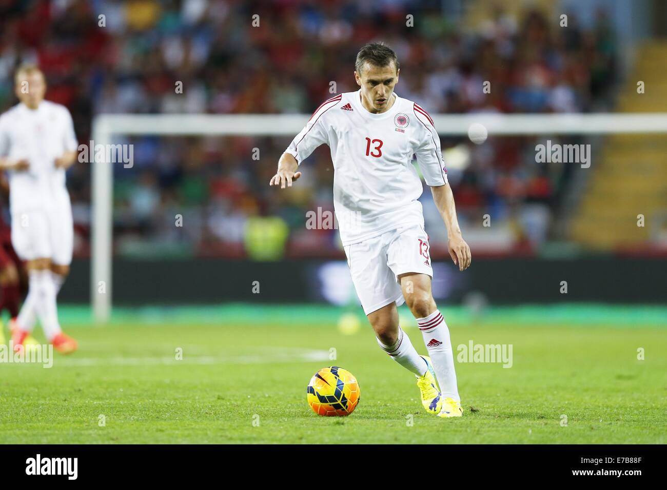 the Municipal Aveiro Stadium, Aveiro, Portugal. 7th Sep, 2014. Burim ...