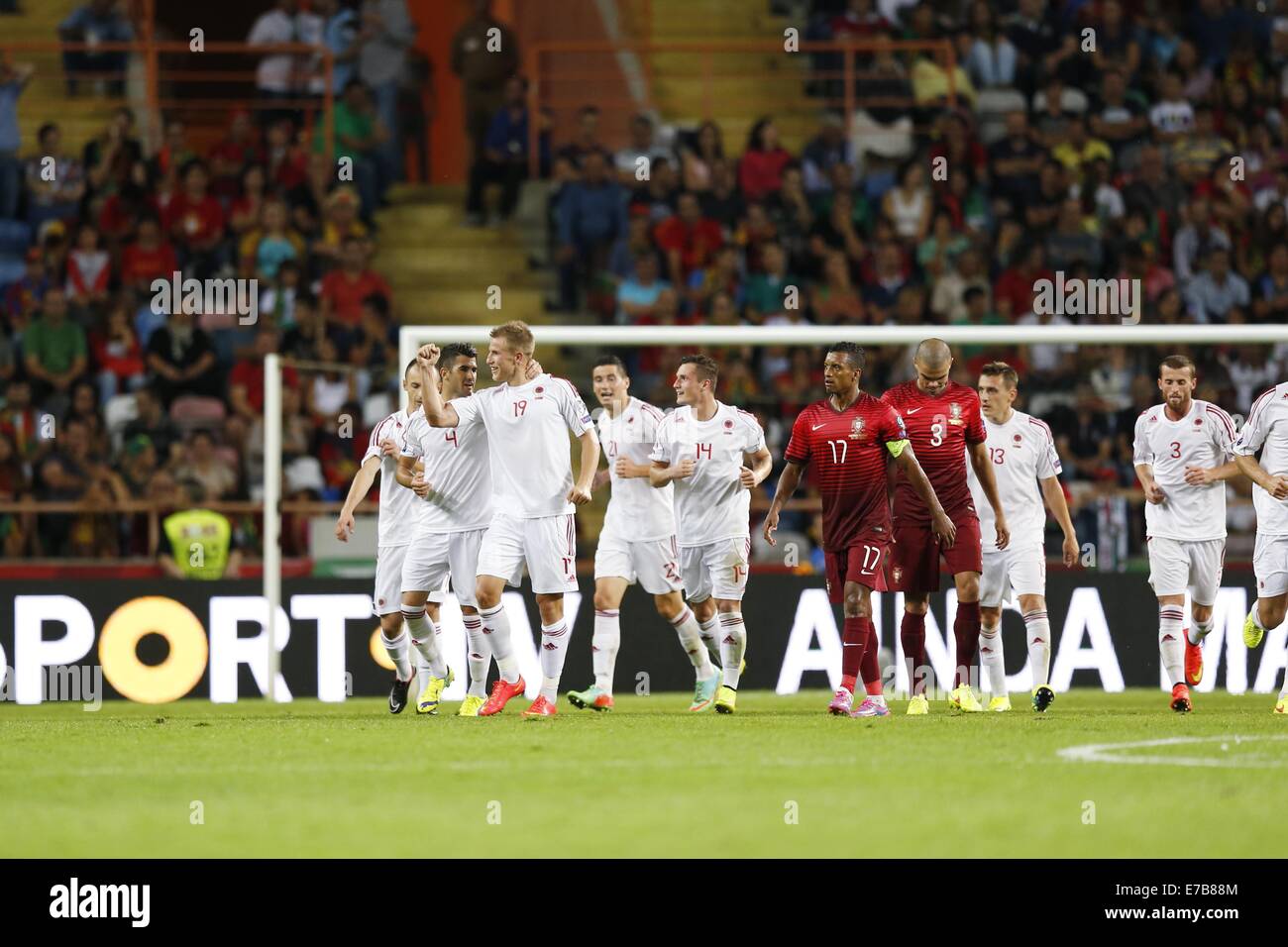 the Municipal Aveiro Stadium, Aveiro, Portugal. 7th Sep, 2014. Albania ...