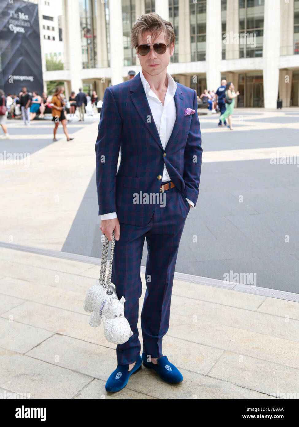 Yuriy Zubarev arriving at the Carolina Herrera runway show in New York ...