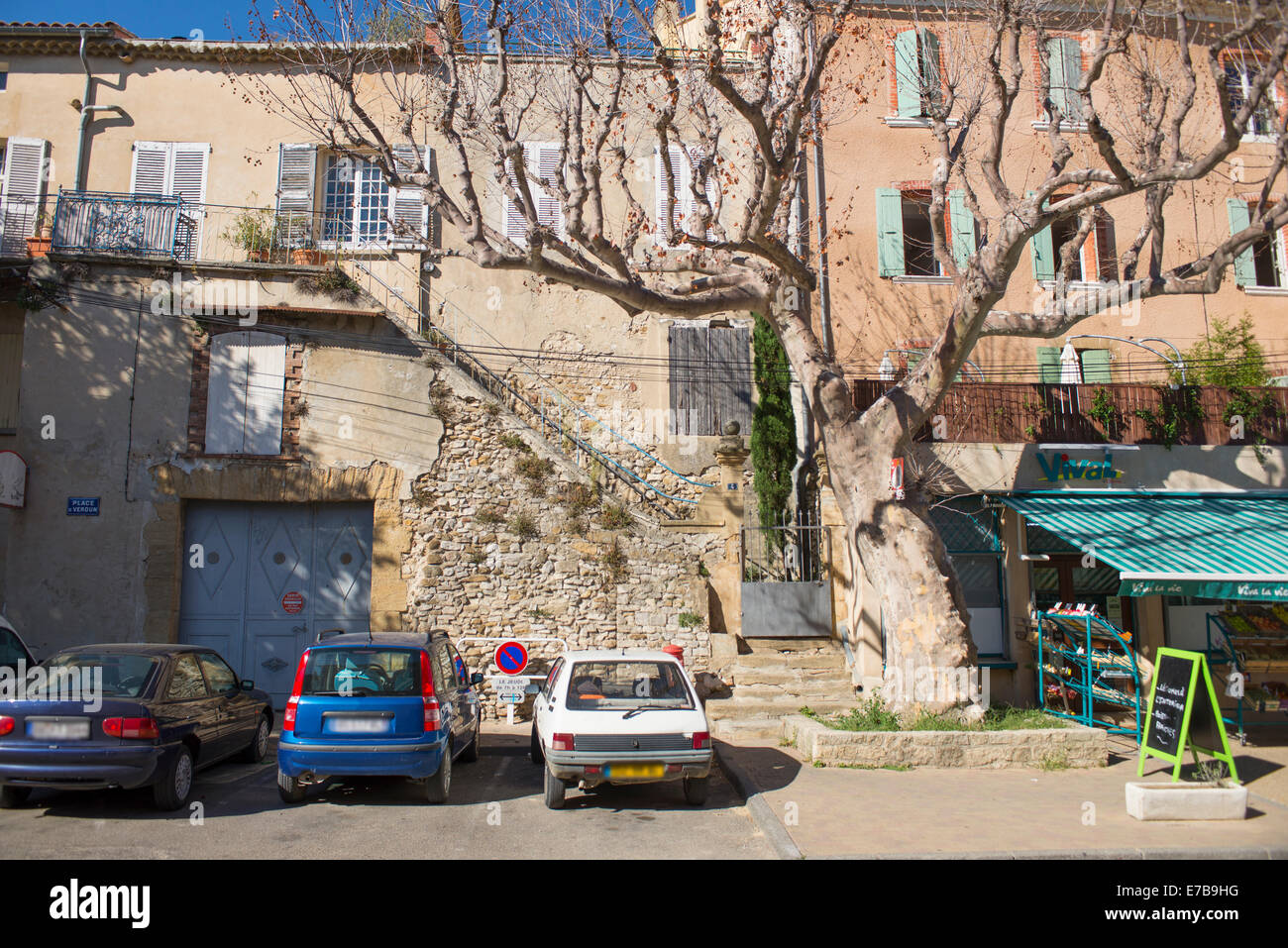 The fortified hill village of Sablet in The Vaucluse, Provence-Alpes ...