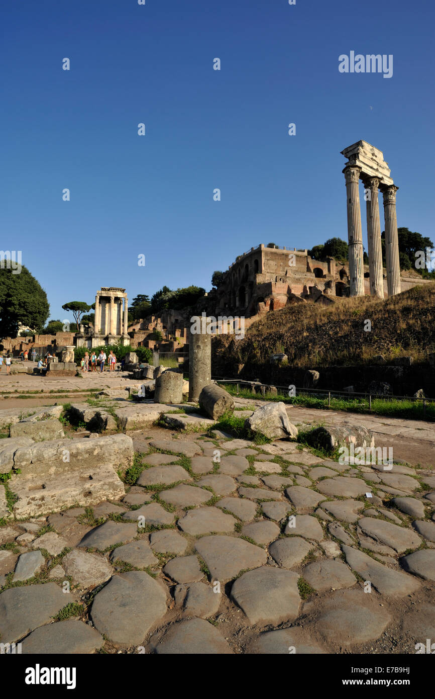 Pavement in forum romanum rome hi-res stock photography and images - Alamy