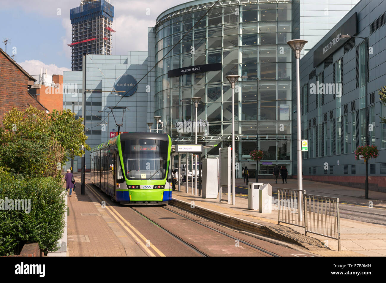 Croydon tram outside Centrale Stock Photo - Alamy