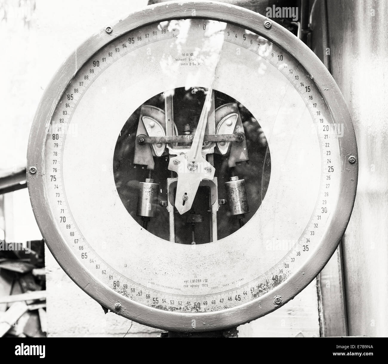 Weight scale. Retro style photo Stock Photo - Alamy