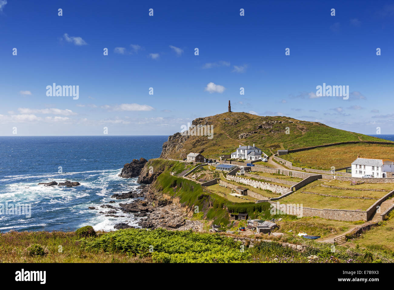 Cape Cornwall, End of Cornwall Stock Photo - Alamy