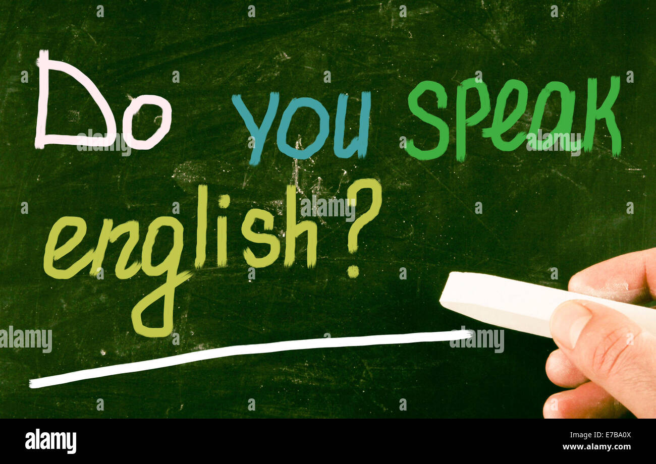 do you speak english Stock Photo - Alamy
