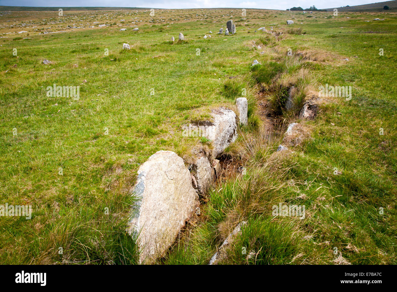 Merrivale ceremonial complex Dartmoor national park, Devon, England ...