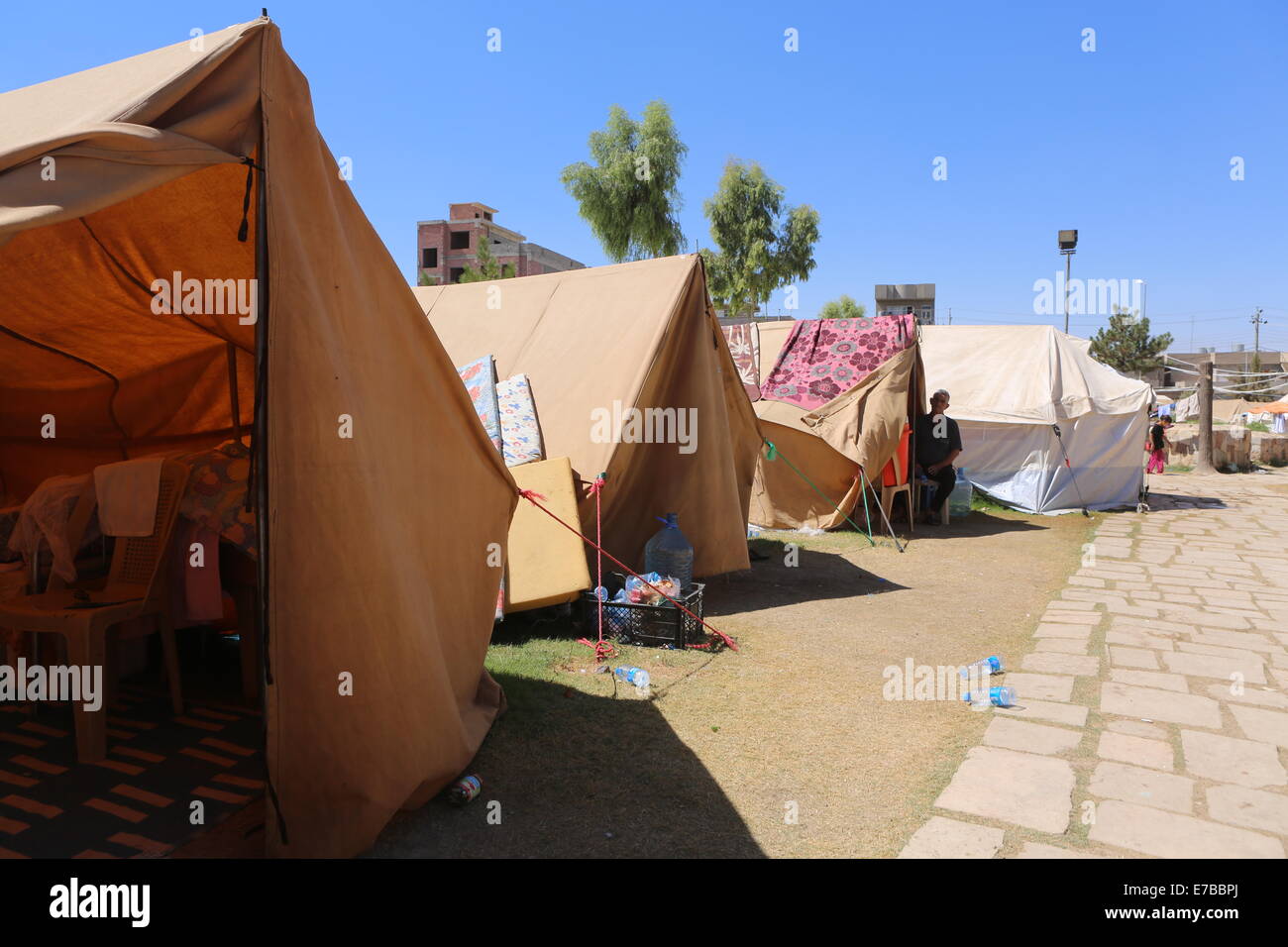 Erbil, Iraq. 11th Sep, 2014. One of the tent camps for several hundred ...