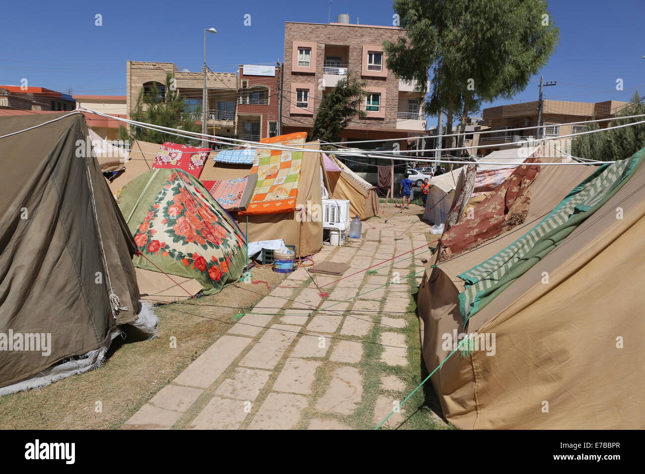 Erbil, Iraq. 11th Sep, 2014. One of the tent camps for several hundred ...