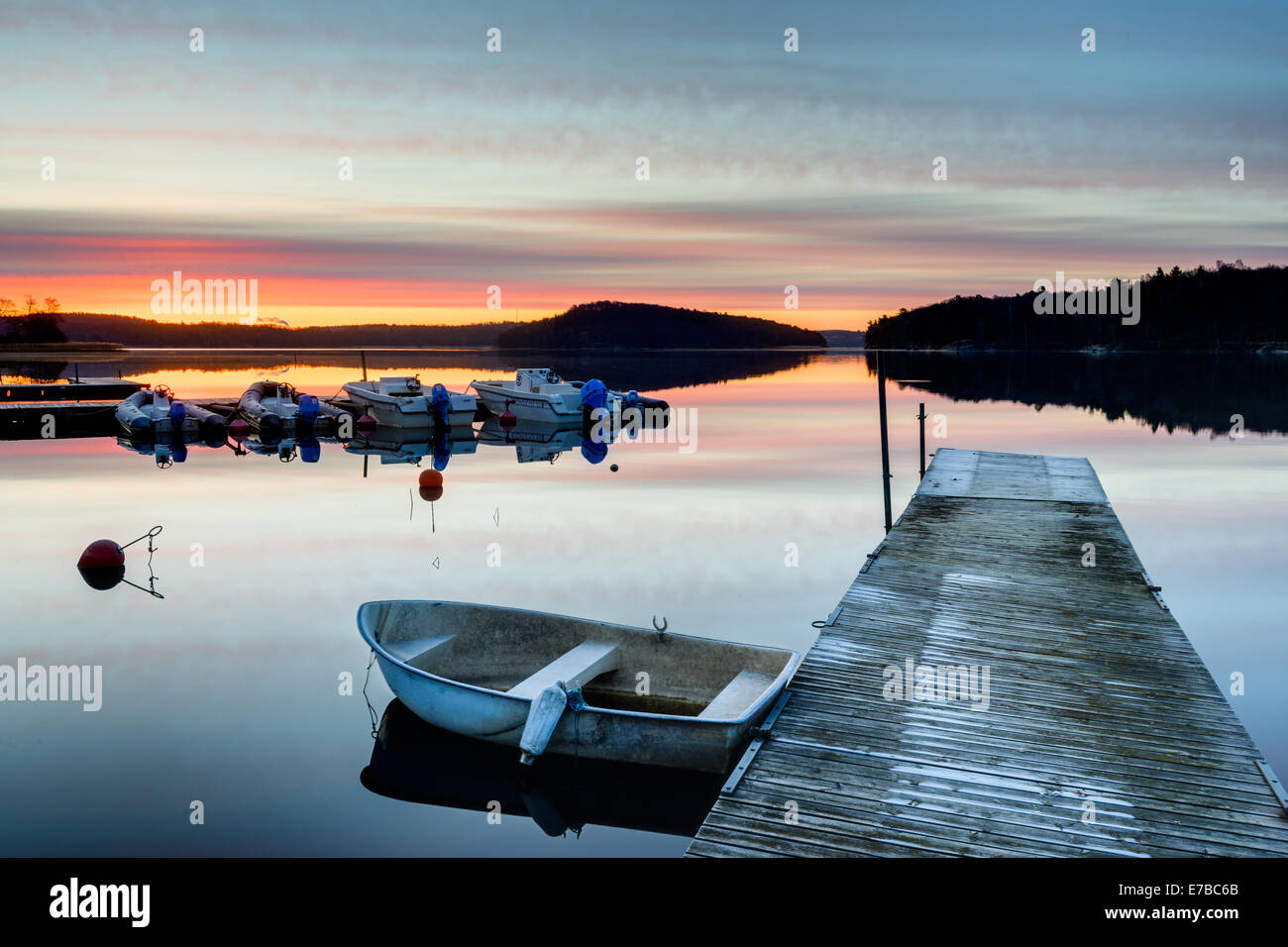 Rowboat Silhouette High Resolution Stock Photography and Images - Alamy