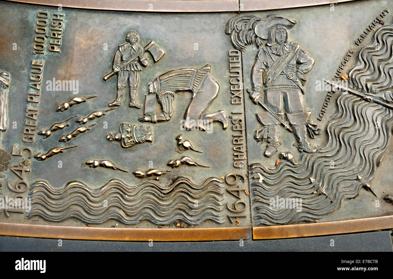 London, England, UK. Sundial (by John Chitty and Edwin Russellat) Tower ...