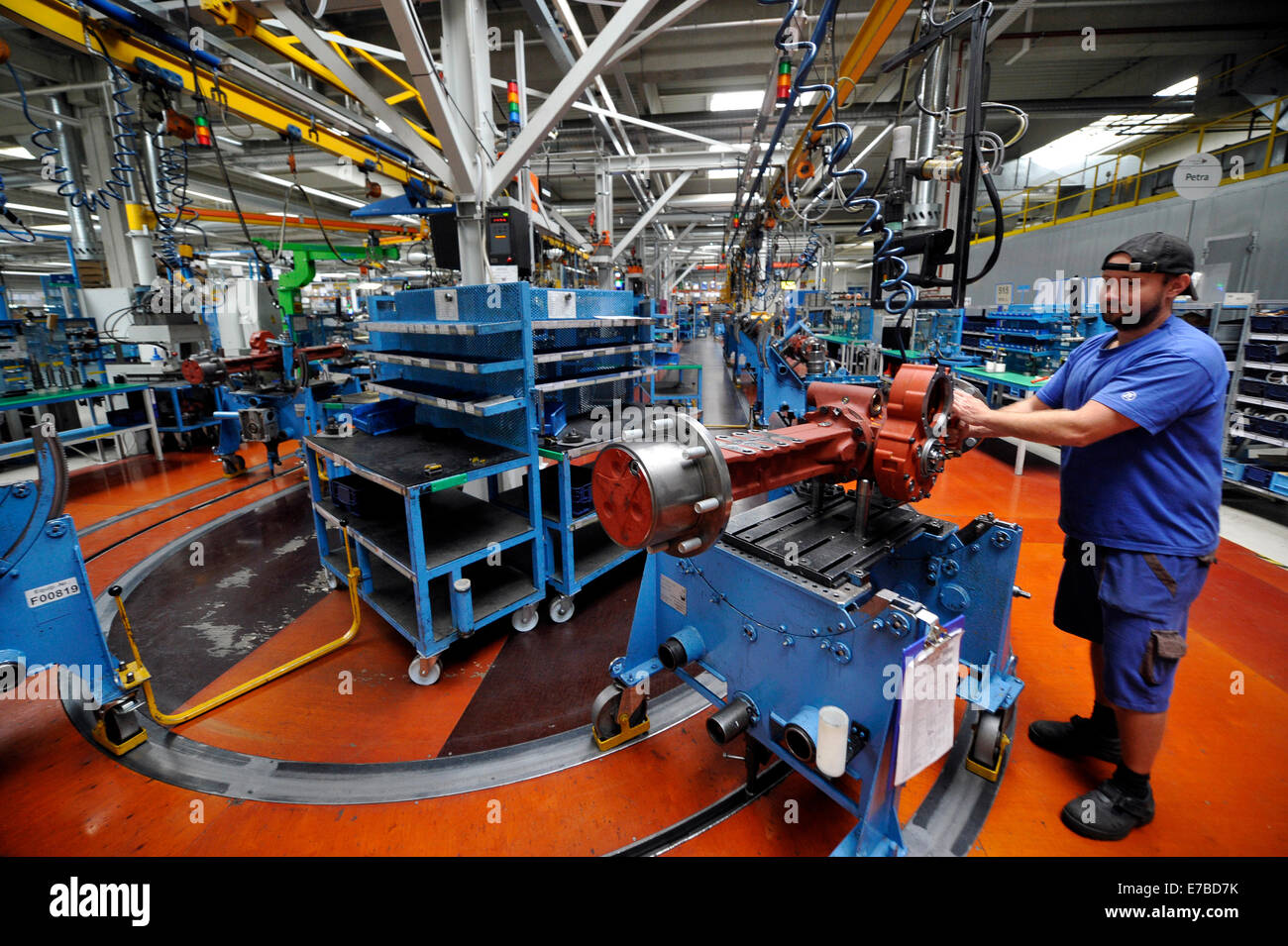 Production in the ZF Stankov company, manufacturer of axles and ...