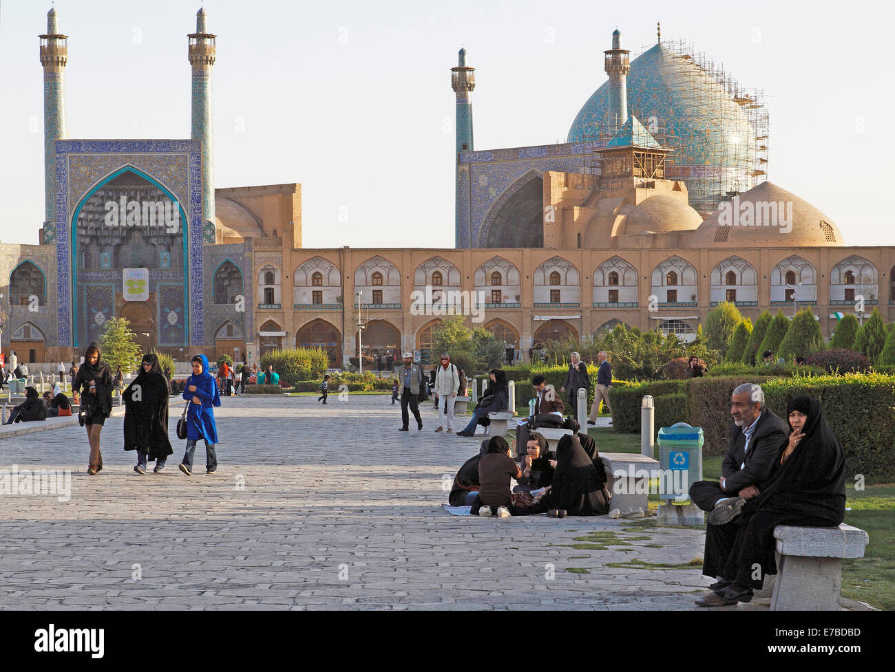 People on Imam Square in front of the Imam Mosque, Isfahan, Isfahan ...