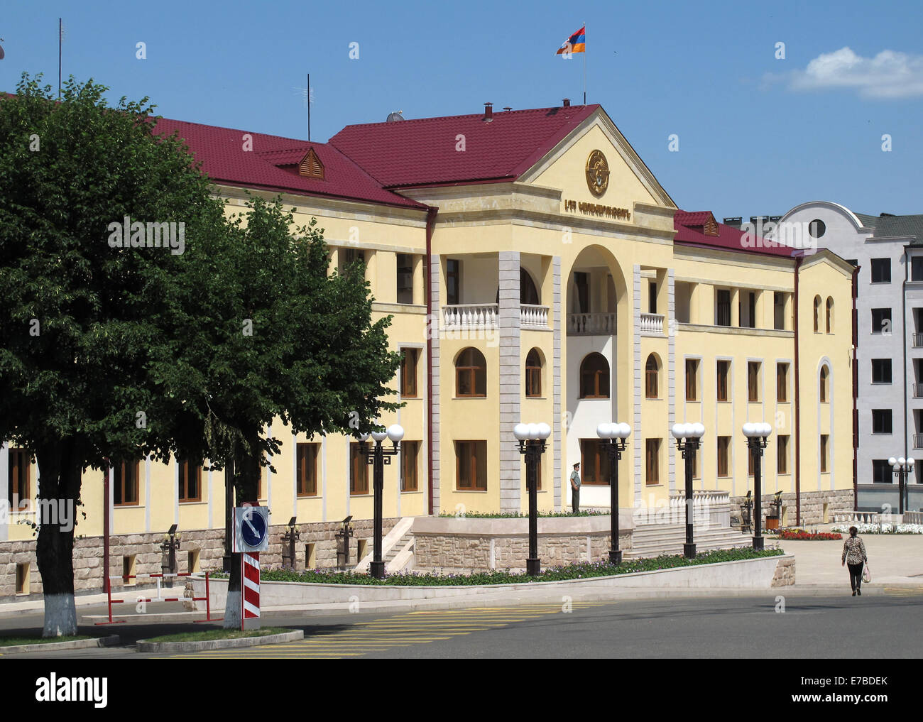 A new parliament building in the centre of Stepanakert in the Armenian ...
